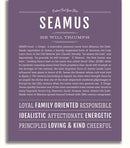 Seamus | Name Art Print – Name Stories