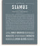 Seamus Personalized Name Meaning Art Prints – Name Stories