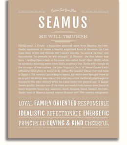 Seamus | Name Art Print – Name Stories