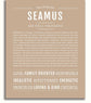 Seamus Personalized Name Meaning Art Prints – Name Stories