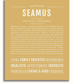 Seamus | Name Art Print – Name Stories
