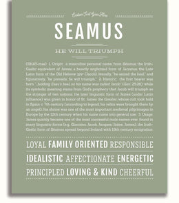 Seamus | Name Art Print – Name Stories
