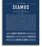 Seamus Personalized Name Meaning Art Prints – Name Stories