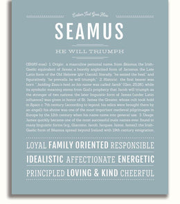 Seamus | Name Art Print – Name Stories
