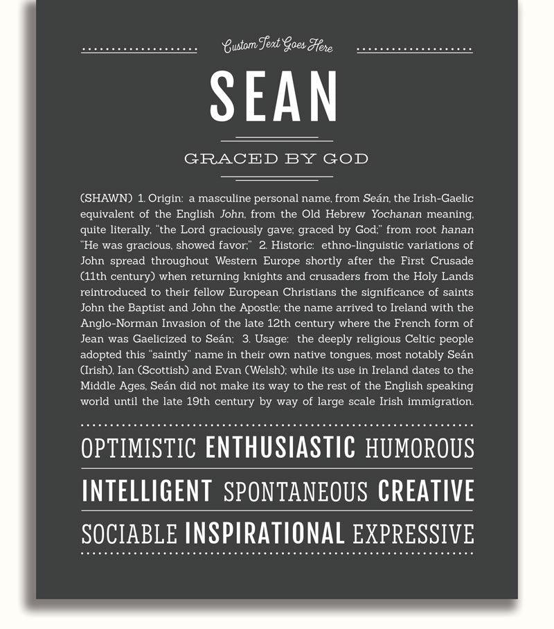 Sean | Name Art Print – Name Stories