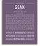 Sean Personalized Name Meaning Art Prints – Name Stories