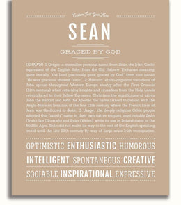Sean | Name Art Print – Name Stories
