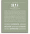 Sean Personalized Name Meaning Art Prints – Name Stories