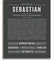 Sebastian | Name Art Print – Name Stories