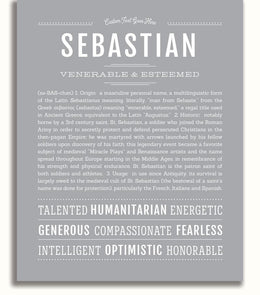 Sebastian | Name Art Print – Name Stories