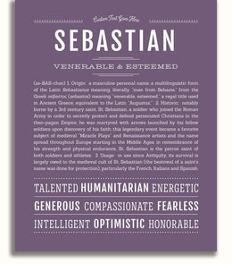 Sebastian | Name Art Print – Name Stories