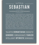 Sebastian | Name Art Print – Name Stories