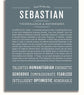Sebastian Personalized Name Meaning Art Prints – Name Stories