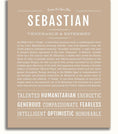 Sebastian | Name Art Print – Name Stories