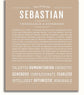Sebastian Personalized Name Meaning Art Prints – Name Stories