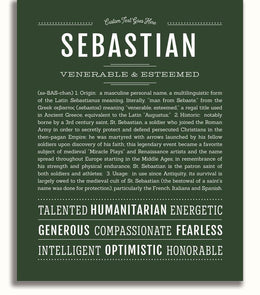 Sebastian | Name Art Print – Name Stories