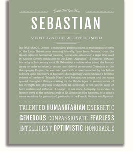 Sebastian | Name Art Print – Name Stories
