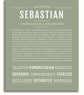 Sebastian Personalized Name Meaning Art Prints – Name Stories