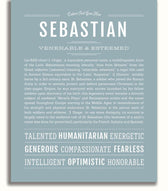 Sebastian | Name Art Print – Name Stories