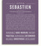 Sebastien | Name Art Print – Name Stories