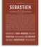 Sebastien Personalized Name Meaning Art Prints – Name Stories