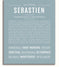 Sebastien Personalized Name Meaning Art Prints – Name Stories