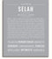 Selah Personalized Name Meaning Art Prints – Name Stories