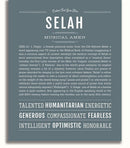 Selah | Name Art Print – Name Stories