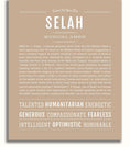 Selah | Name Art Print – Name Stories