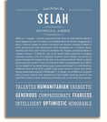 Selah | Name Art Print – Name Stories