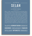Selah | Name Art Print – Name Stories