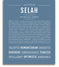 Selah Personalized Name Meaning Art Prints – Name Stories