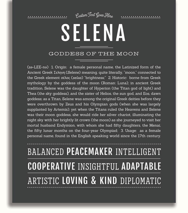 Selena | Name Art Print – Name Stories