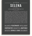 Selena | Name Art Print – Name Stories