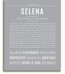Selena Personalized Name Meaning Art Prints – Name Stories
