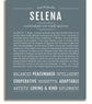 Selena Personalized Name Meaning Art Prints – Name Stories