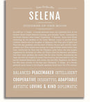 Selena | Name Art Print – Name Stories