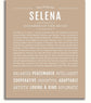 Selena Personalized Name Meaning Art Prints – Name Stories