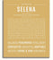 Selena Personalized Name Meaning Art Prints – Name Stories