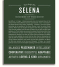 Selena Personalized Name Meaning Art Prints – Name Stories