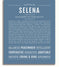 Selena Personalized Name Meaning Art Prints – Name Stories