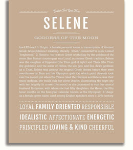 Selene | Name Art Print – Name Stories