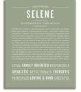 Selene | Name Art Print – Name Stories