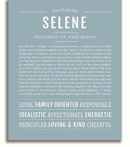 Selene | Name Art Print – Name Stories