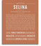 Selina Personalized Name Meaning Art Prints – Name Stories