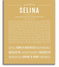 Selina Personalized Name Meaning Art Prints – Name Stories