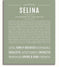 Selina Personalized Name Meaning Art Prints – Name Stories
