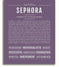 Sephora Personalized Name Meaning Art Prints – Name Stories