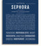 Sephora Personalized Name Meaning Art Prints – Name Stories