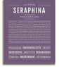 Seraphina Personalized Name Meaning Art Prints – Name Stories